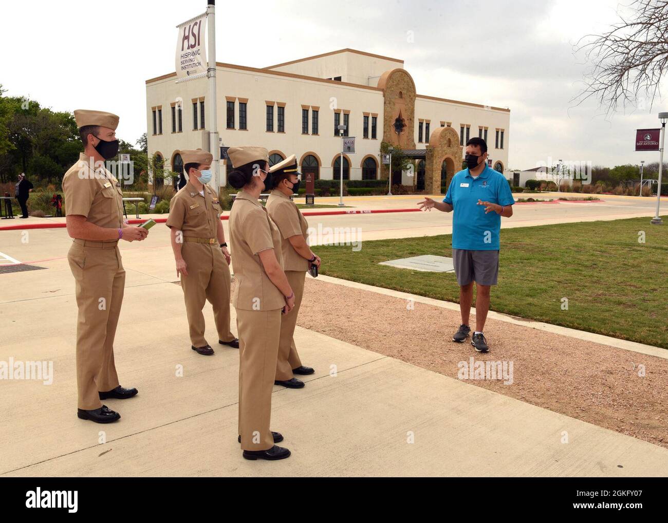SAN ANTONIO – (April 12, 2021) Officers assigned to Navy Recruiting ...