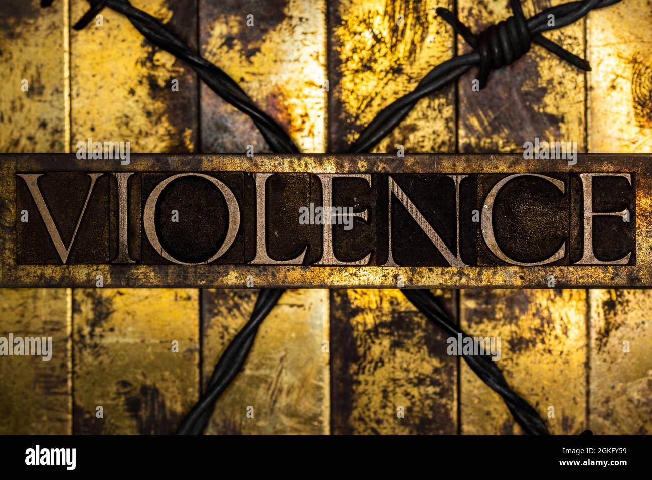 Violence text formed with real authentic typeset letters Stock Photo ...