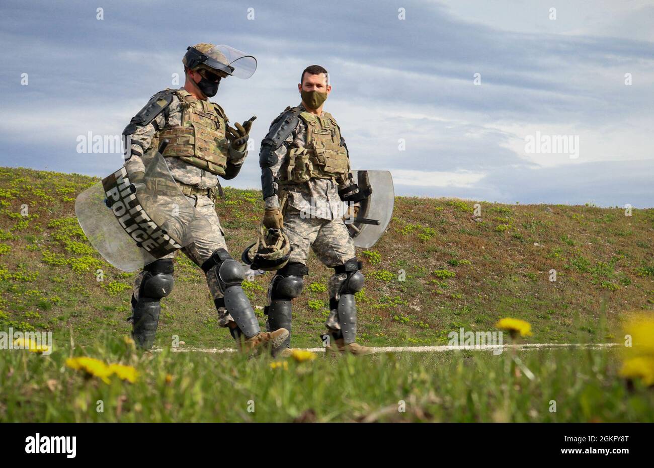 2nd Lt. Alan Johnson, 3rd Platoon leader, and Sgt. 1st Class Joshua ...