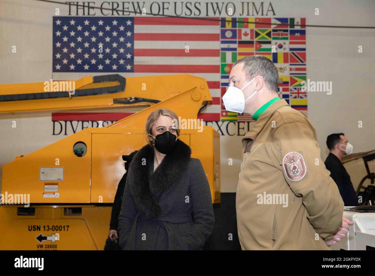 CELTIC SEA (April 12, 2021) The Honorable Yael Lempert, left, Chargé d ...
