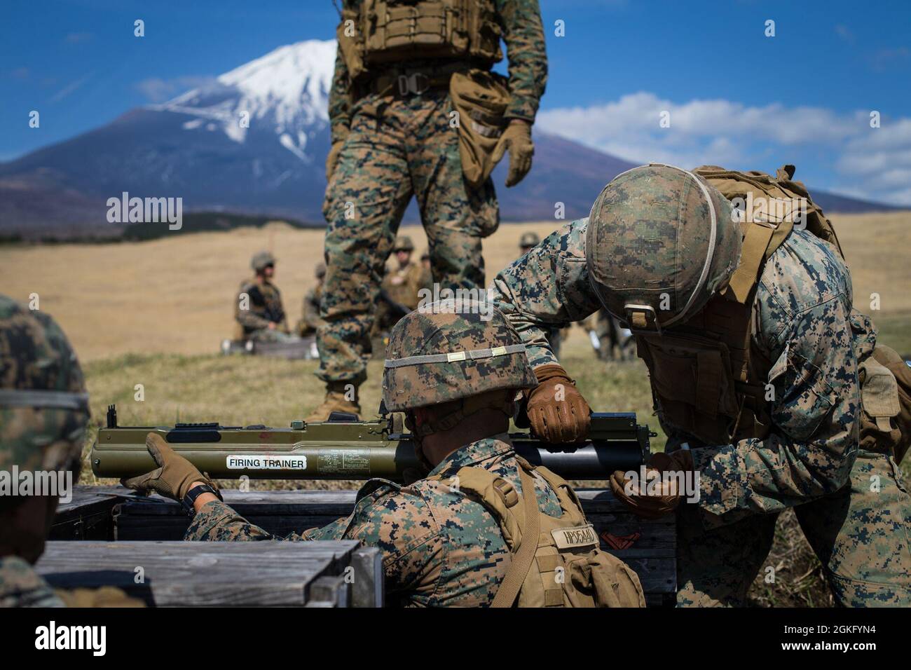 U.S. Marines with 3d Battalion, 3d Marines, prepare to fire a M72 Light ...