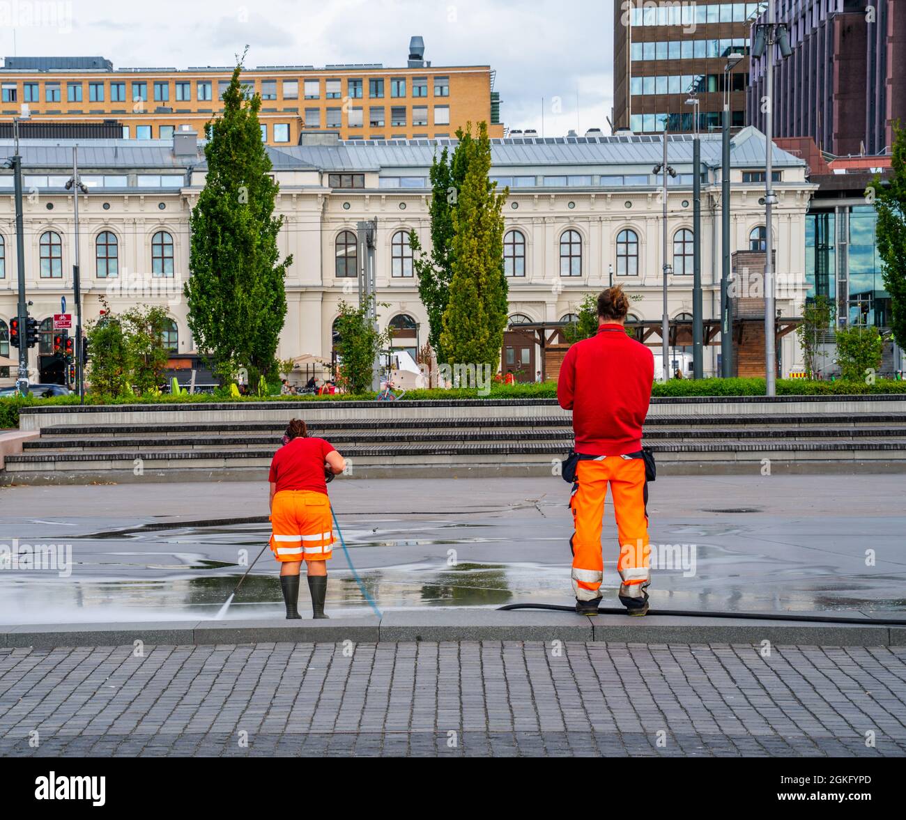 Manual street cleaning hi-res stock photography and images - Alamy