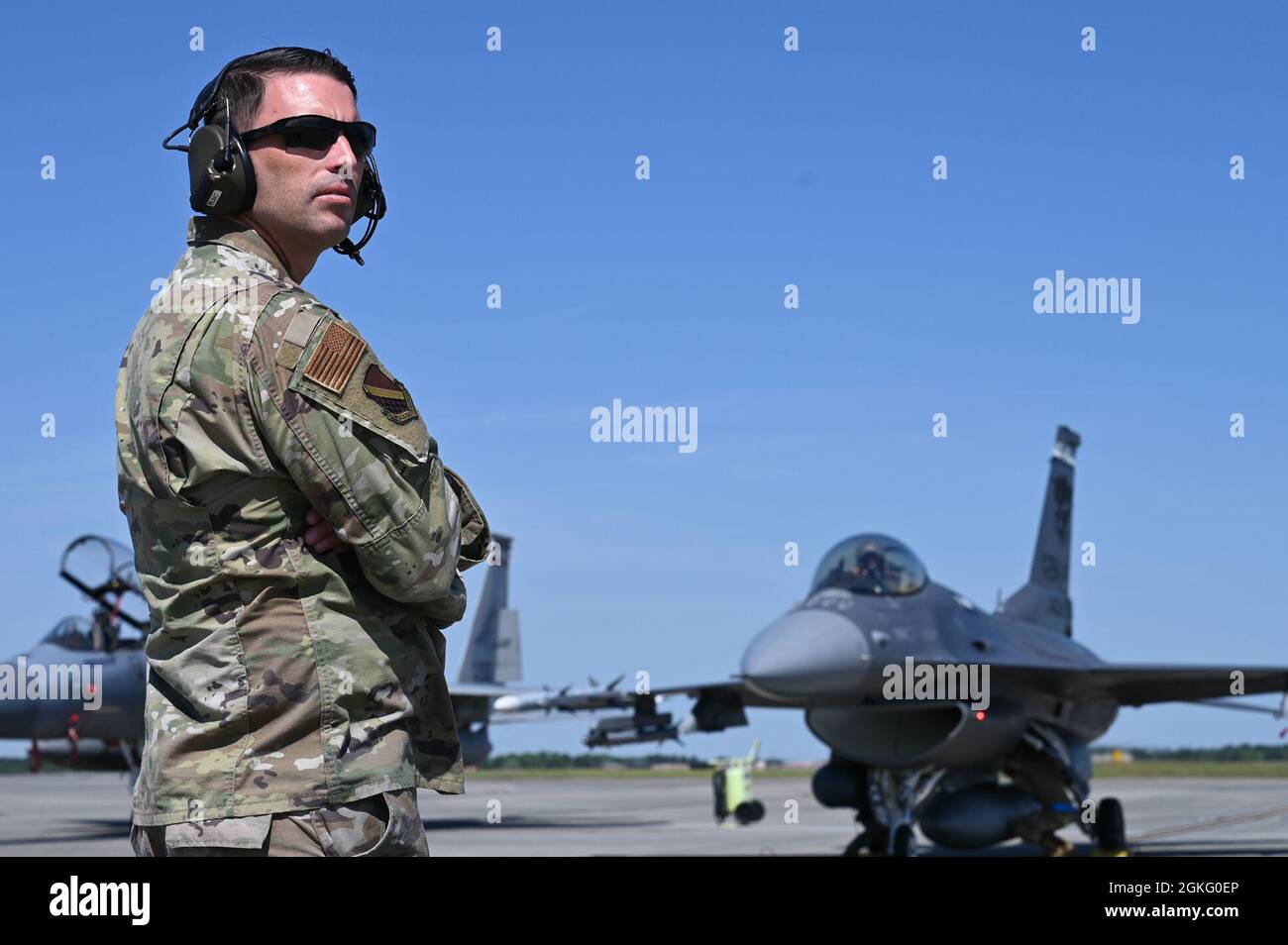 U. S. Air Force Master Sgt. Luke Hatton, an aircraft weapons supervisor ...