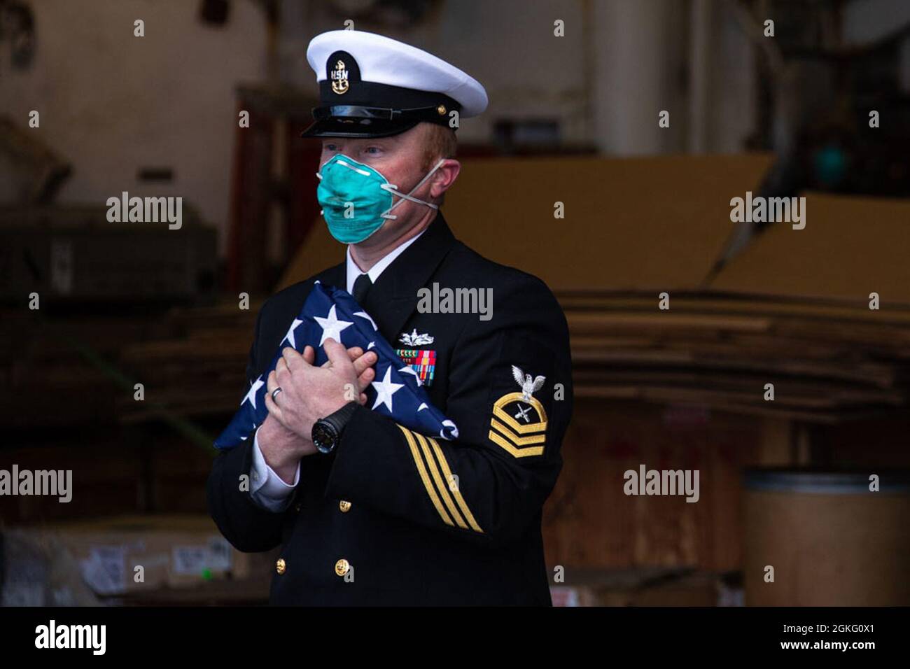 210413-N-MZ836-1158 ATLANTIC OCEAN (April 13, 2021) Chief Gunner's Mate ...