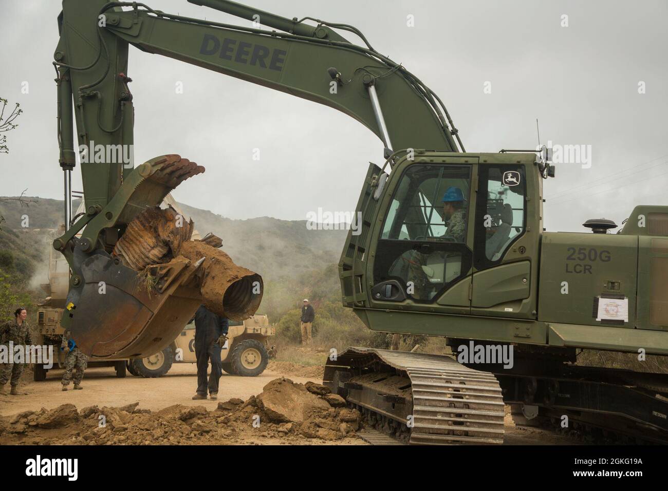 U.S. Marine Corps Lance Cpl. Jonathan Gonzales, a heavy equipment ...