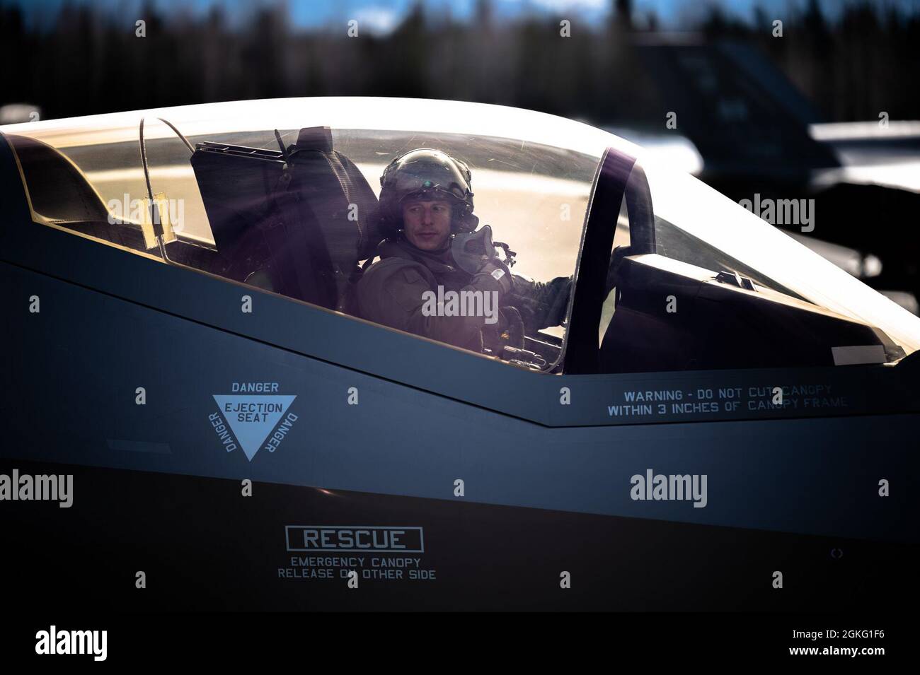 U.S. Air Force Maj. Brian Mueller, a 354th Fighter Wing (FW) F-35A ...