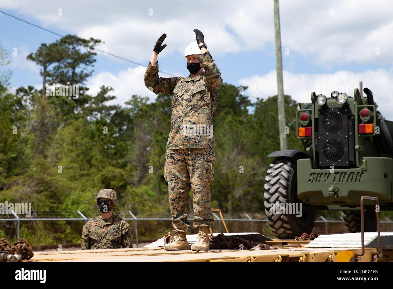 U.S. Marine Corps Warrant Officer Blake Hershiser, a mobility officer ...