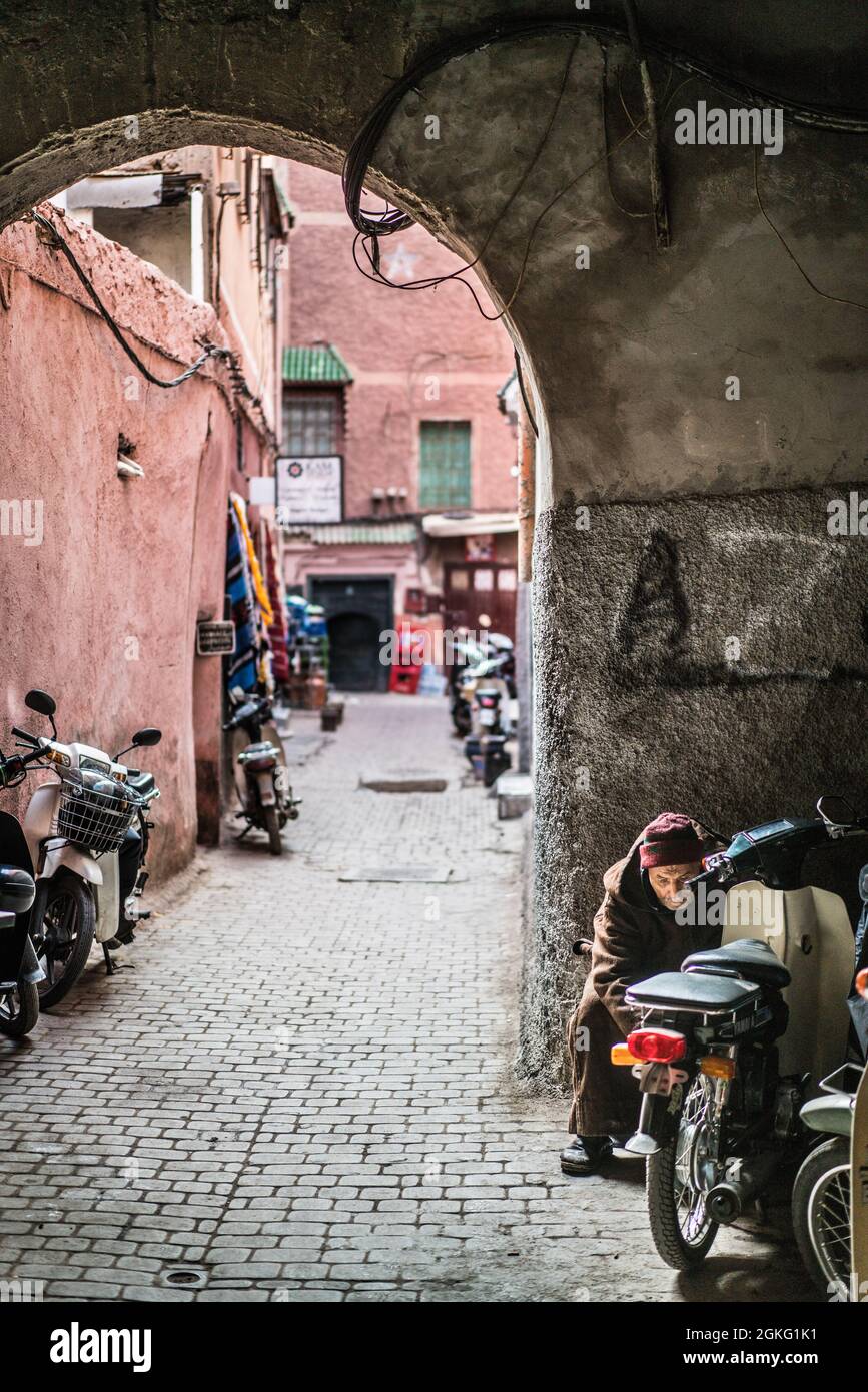 Street scene in the Marrakesh, Morocco, Africa Stock Photo - Alamy