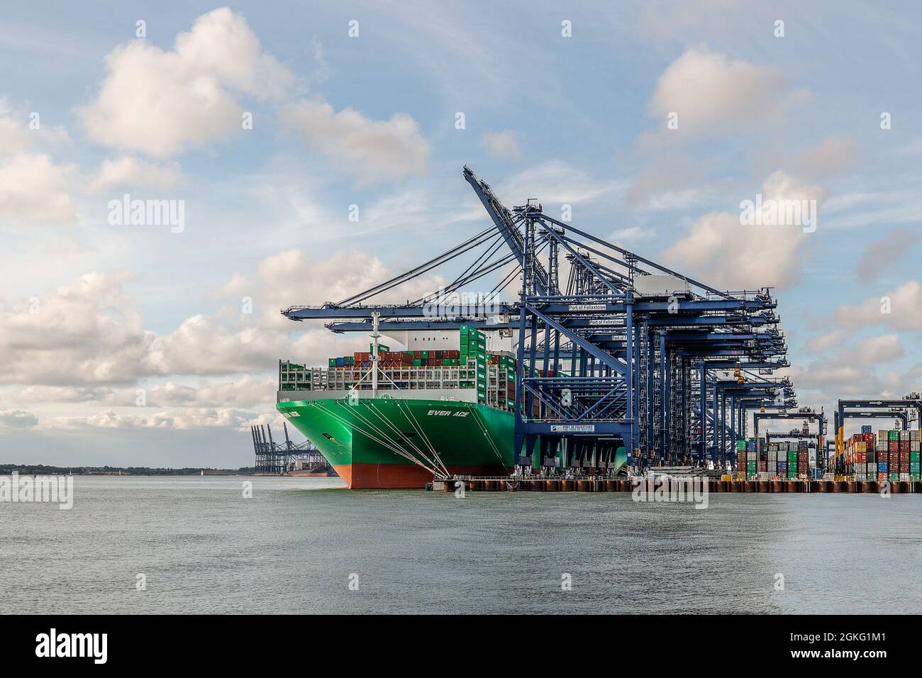 The worlds largest container ship hi-res stock photography and images ...