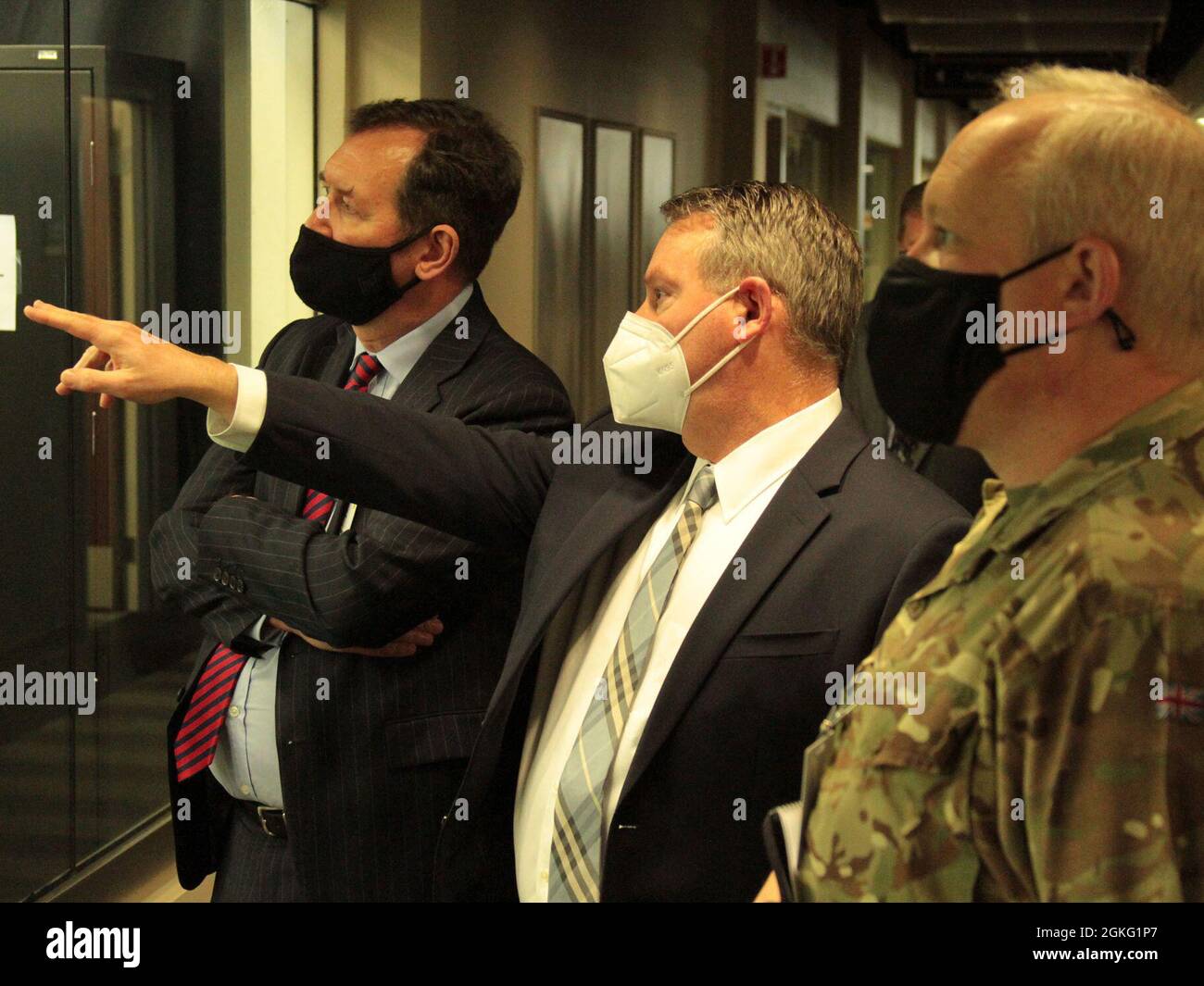 Chris Bushell (left), Director General Land for U.K. Ministry of ...