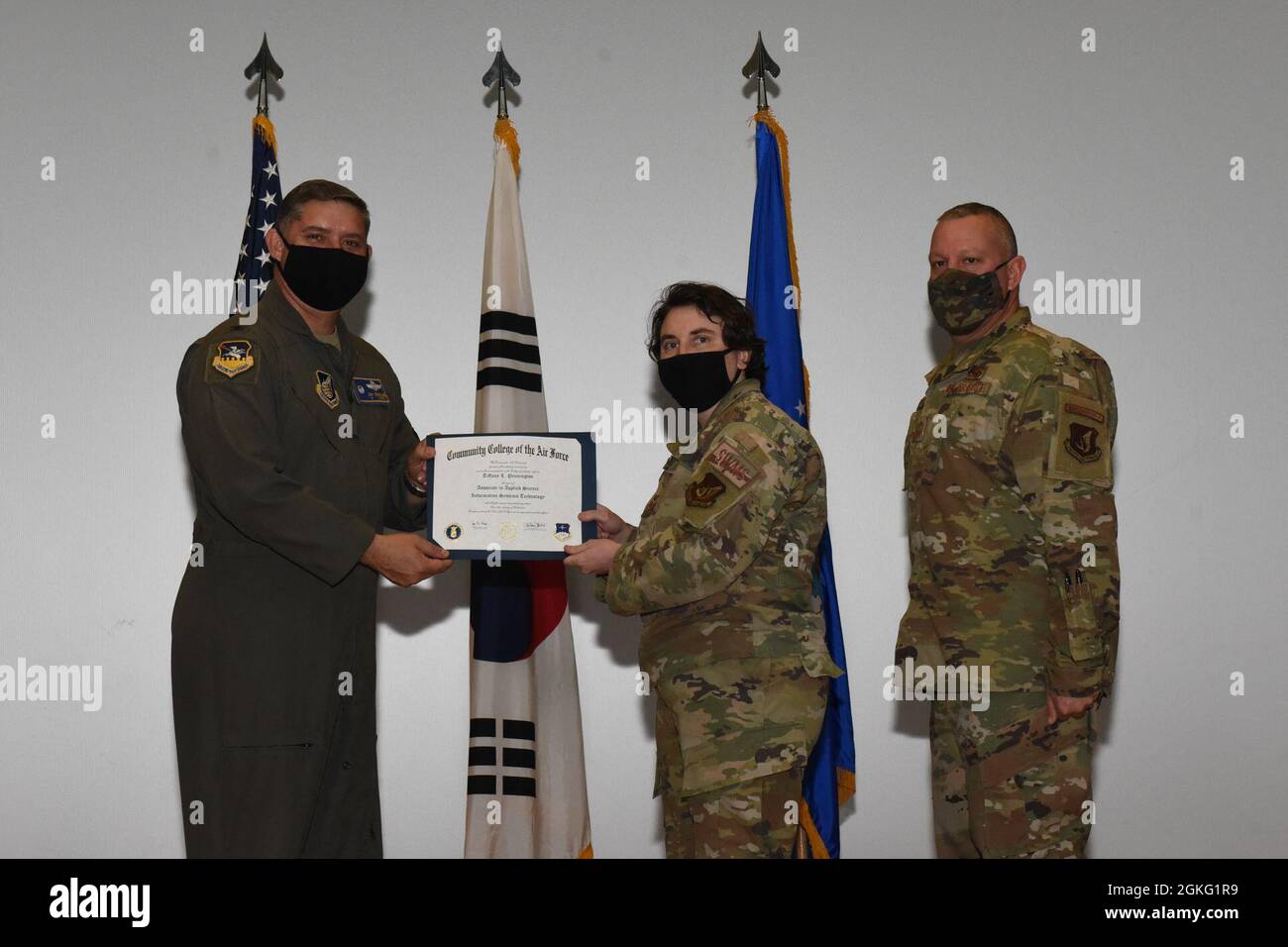 Staff Sgt. Samantha Moon, 607th Air Support Operations Group, receives ...