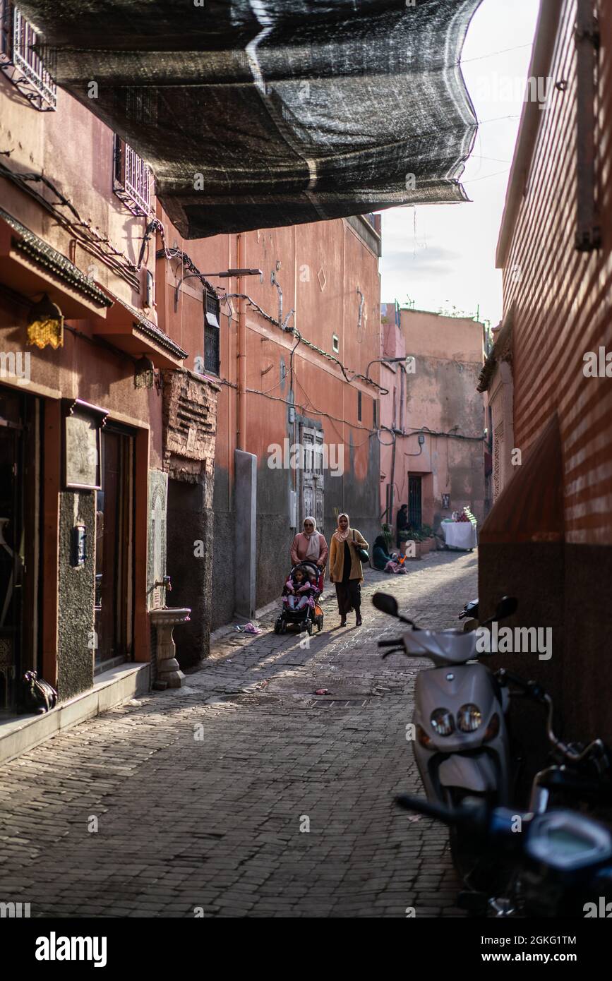 Street scene in the Marrakesh, Morocco, Africa Stock Photo - Alamy