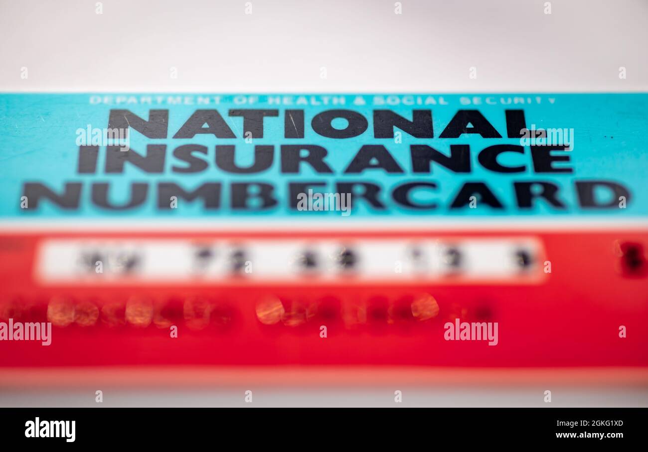 National insurance number card hi-res stock photography and images - Alamy
