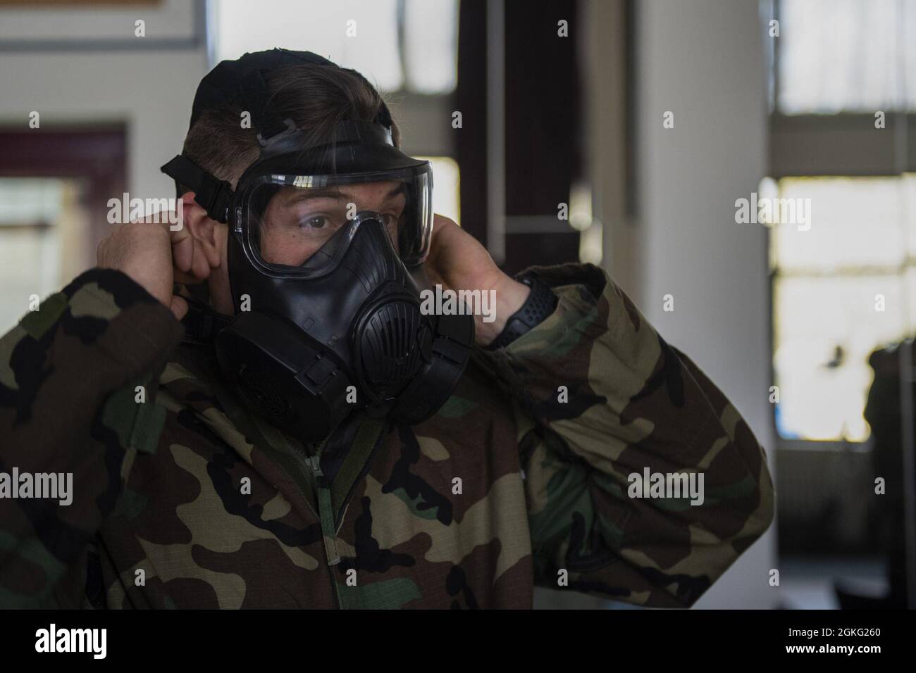A U.S. Air Force Airman from the 702nd Munitions Support Squadron ...