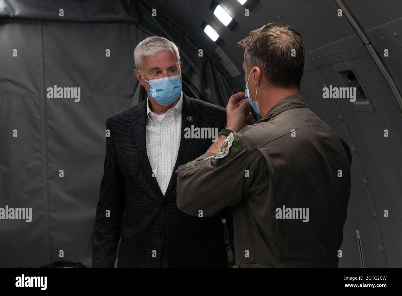 Rep. Steve Womack, R-Ark., speaks with U.S. Air Force Lt. Col. Chris ...