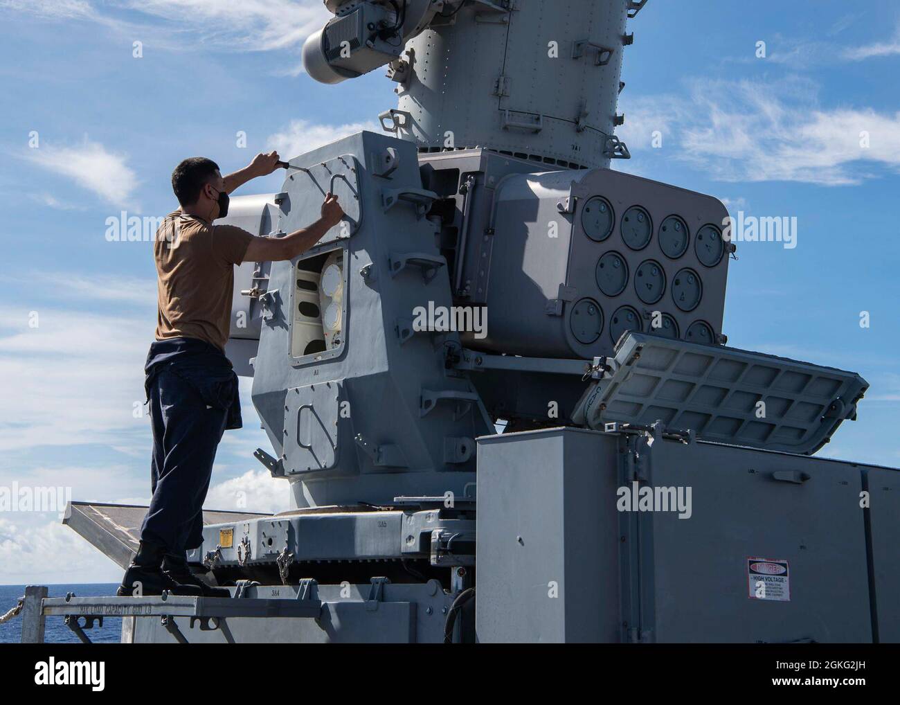 PACIFIC OCEAN (April 12, 2021) Fire Controlman 1st Class Markjc S ...