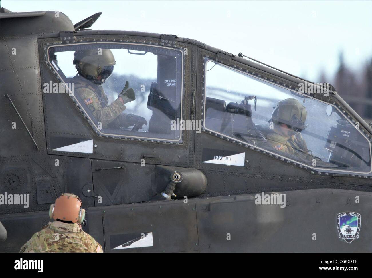 The co-pilot of an AH-64 Apache with 1st Attack Reconnaissance ...