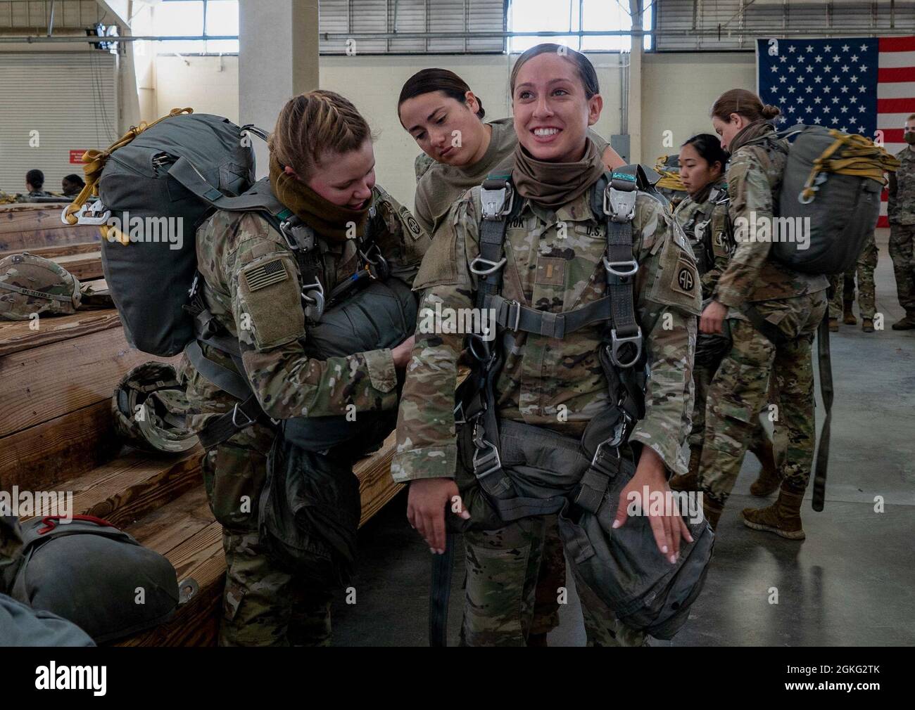 Women assigned to the 82nd Airborne Division, Pope Army Airfield, N.C ...