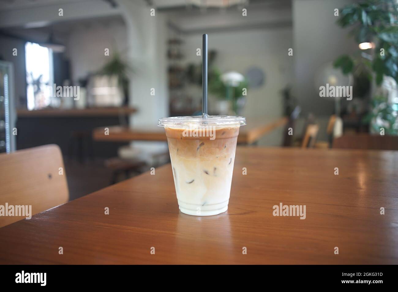 Iced Coffee Latte Recipe at cofee shop Stock Photo - Alamy