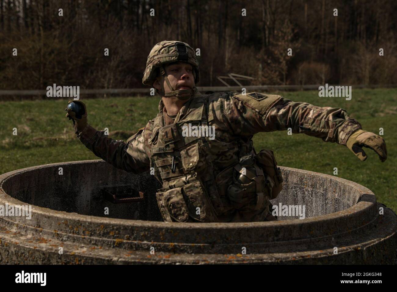 U.S. Army 1st Lt. Brandon Rhea, 5th Battalion, 4th Air Defense ...