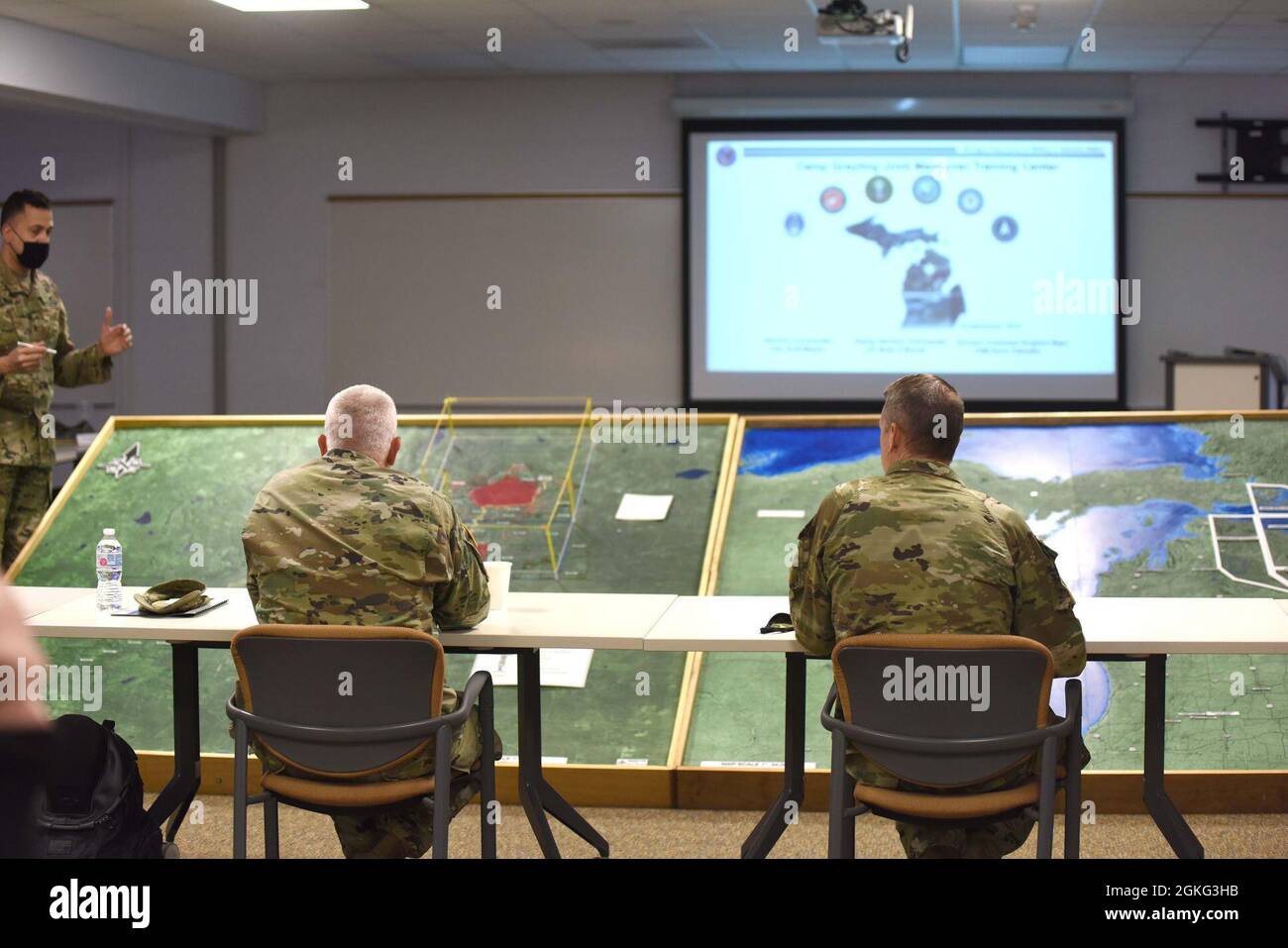 U.S. Army Col. Ravi Wagh, Michigan Army National Guard, briefs U.S ...