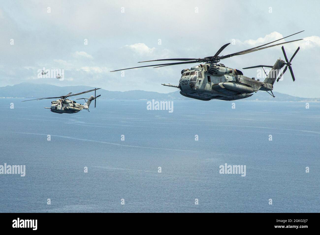U.S. Marine Corps CH-53E Super Stallion helicopters assigned to Marine ...