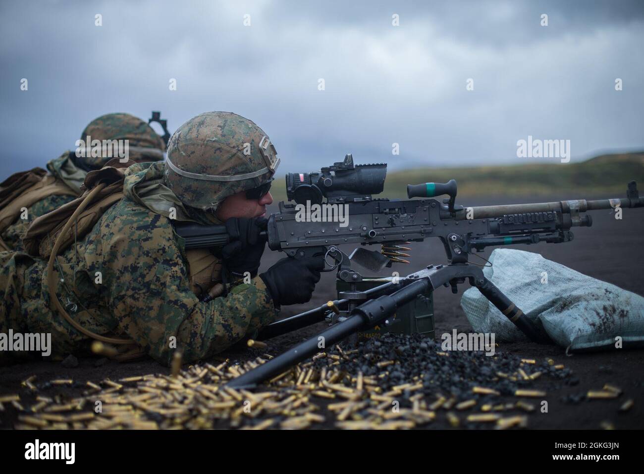 U.S. Marine Corps Lance Cpl. Trevor Snapp, a machine gunner with 3d ...