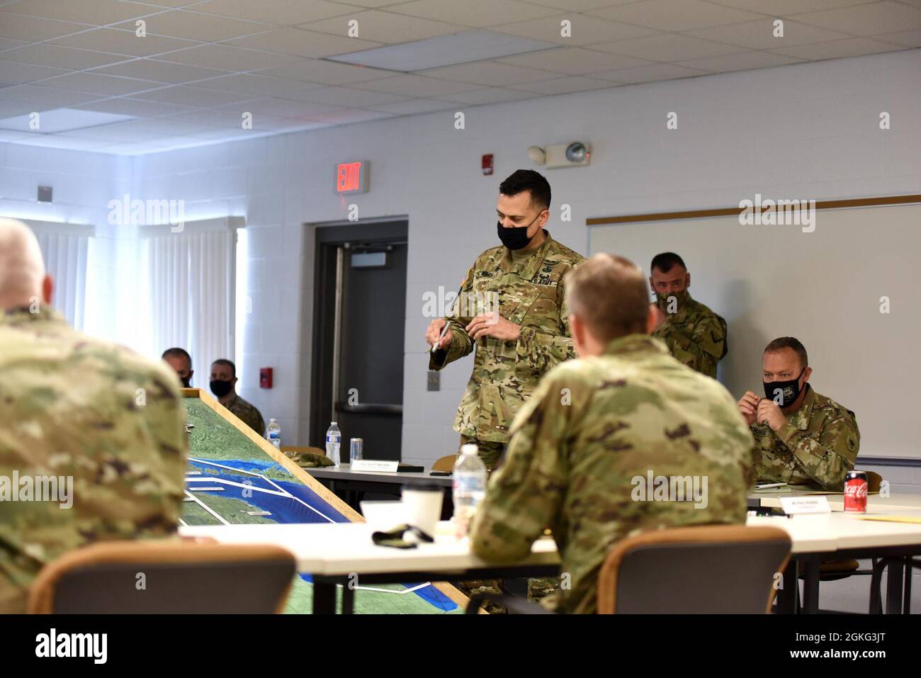 U.S. Army Col. Ravi Wagh, Michigan Army National Guard, briefs U.S ...