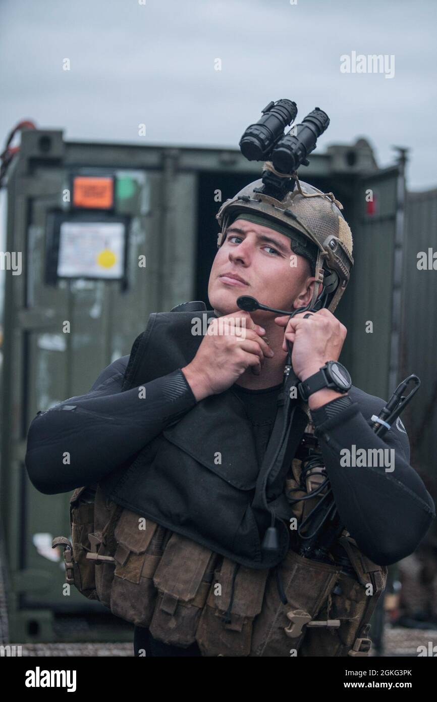 PACIFIC OCEAN (April 13, 2021) U.S. Marine Corps Sgt. Edward Ledwith ...