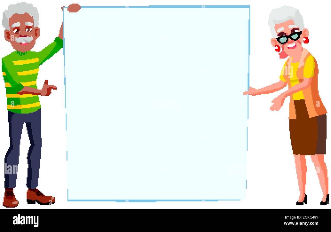 Old lady placard Stock Vector Images - Alamy