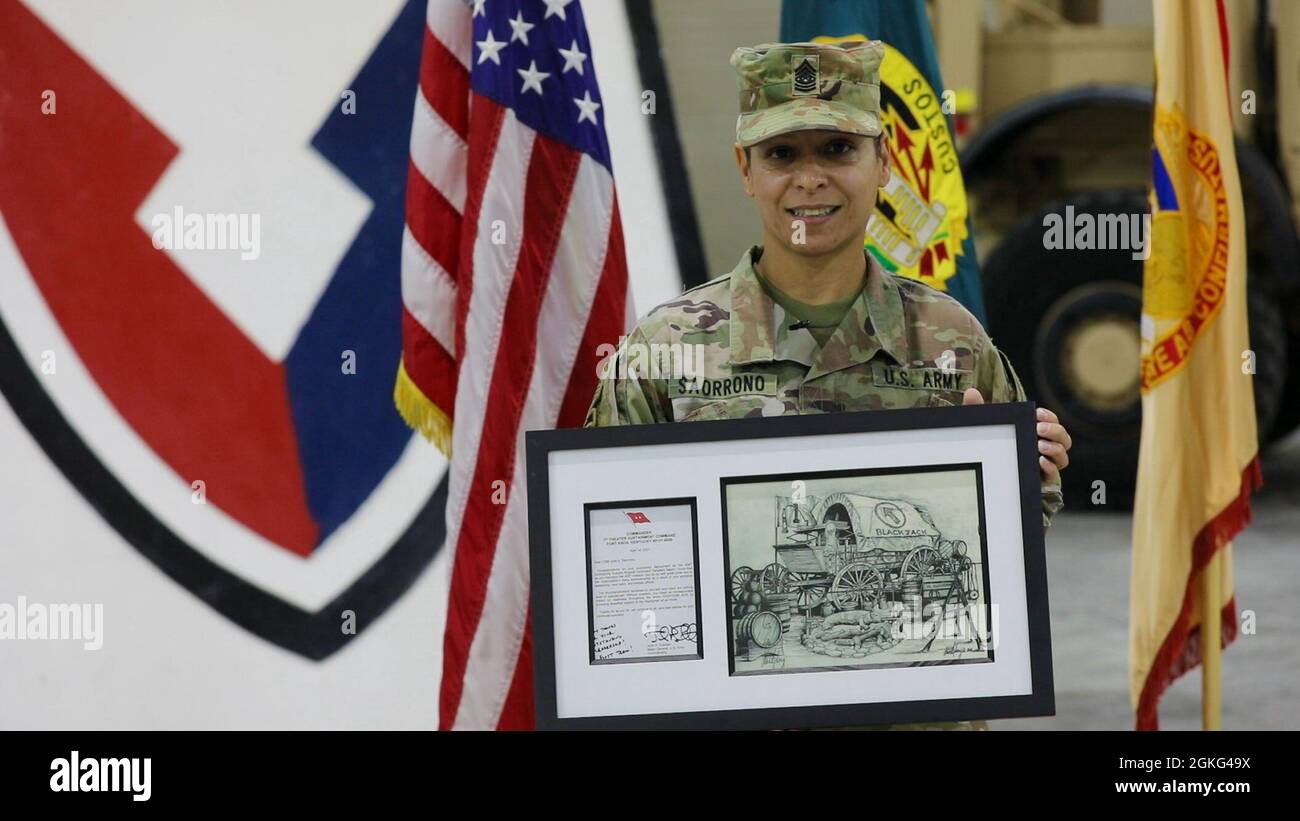 Command Sgt. Maj. Julie Saorrono, outgoing senior enlisted advisor ...