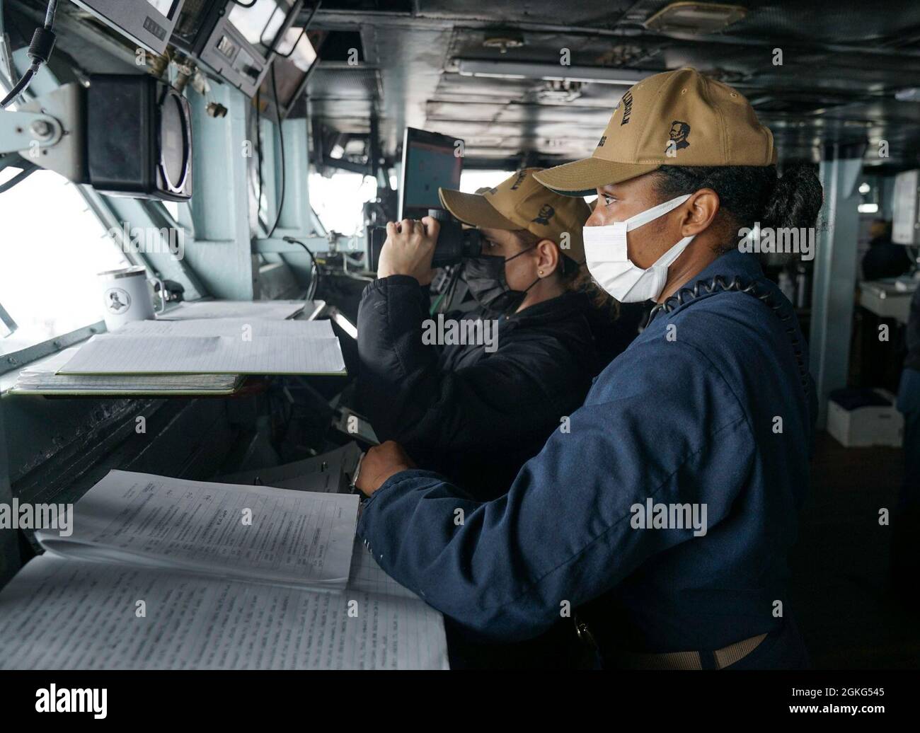 PACIFIC OCEAN (April 14, 2021) Ensign Jannet Cabrera (left), from ...