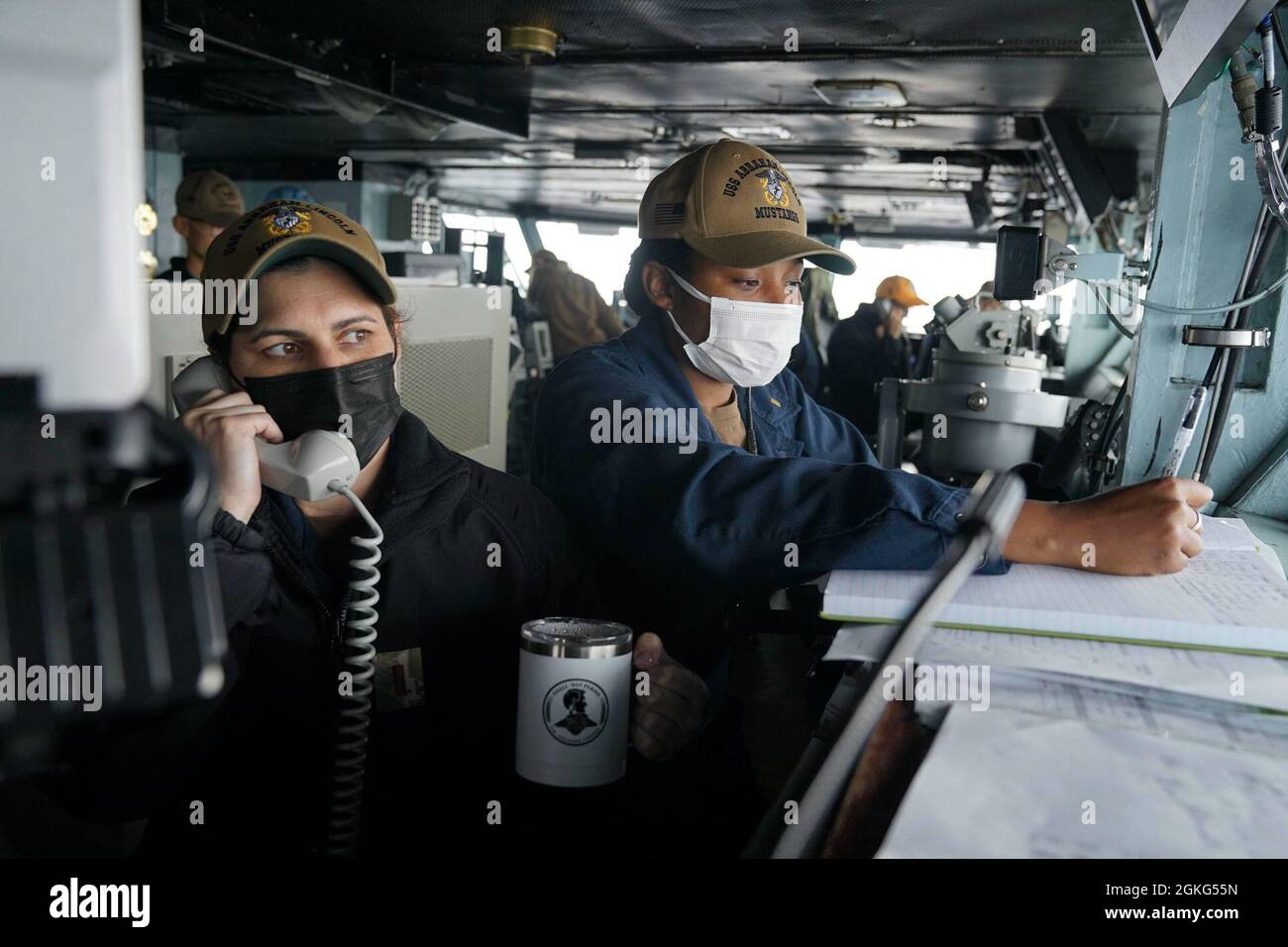 PACIFIC OCEAN (April 14, 2021) Ensign Jannet Cabrera (left), from ...