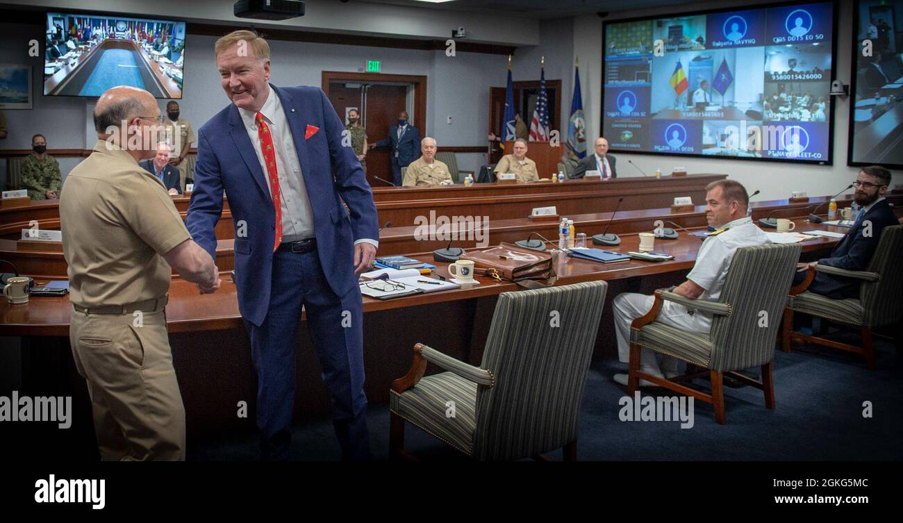 210414-N-NX690-0023 NORFOLK, Va. (Apr. 14, 2021) Adm. Mike Gilday, U.S ...