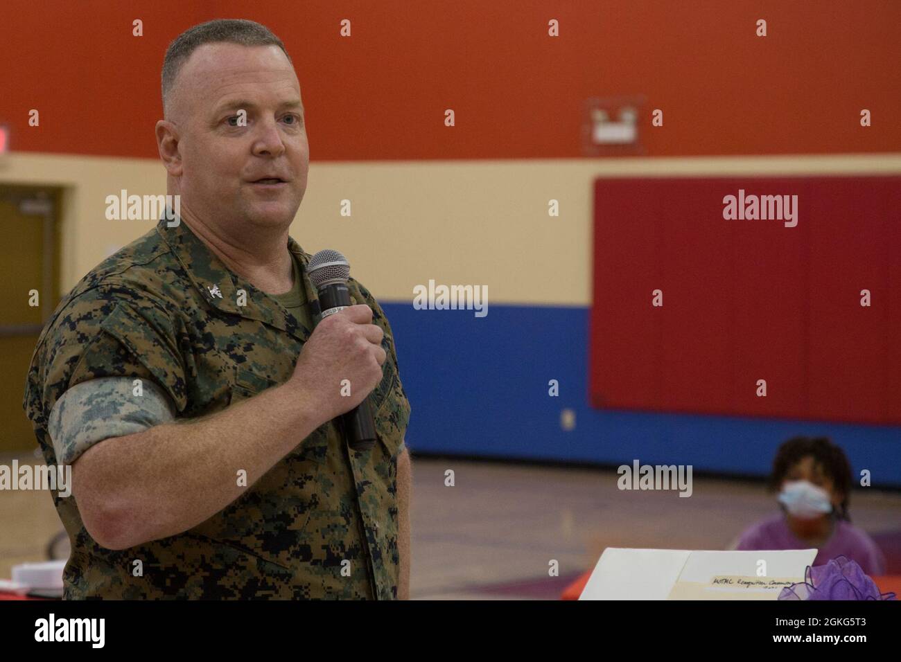 U.S. Marine Corps Col. Chuck Dudik, commanding officer of Marine Corps ...