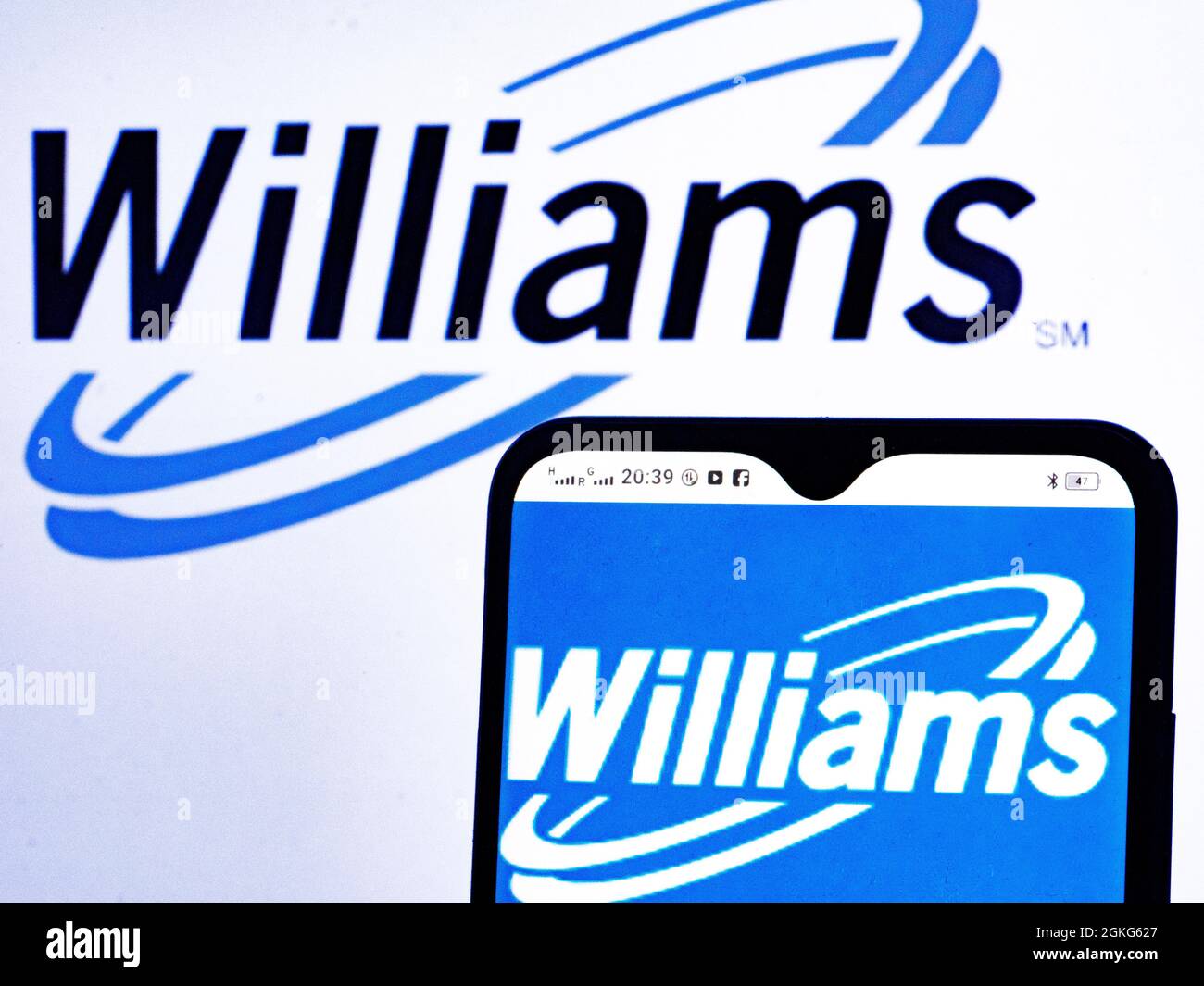 In this photo illustration Williams Companies logo seen displayed on a ...