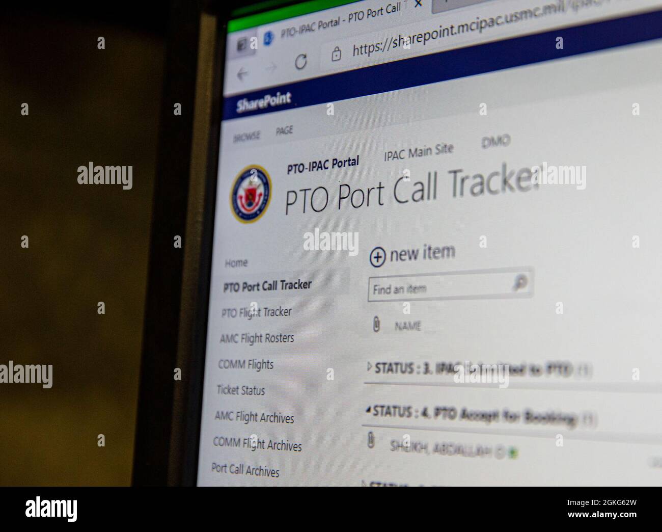 U.S. Marine Corps Lance Cpl. Xavier Fiatoa, a distribution management ...