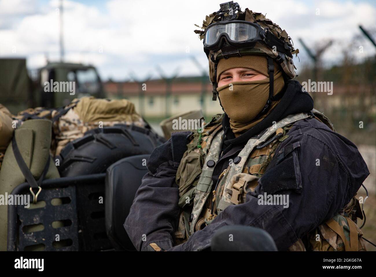 A Latvian Armed Forces soldier with the Mechanized Infantry Brigade ...