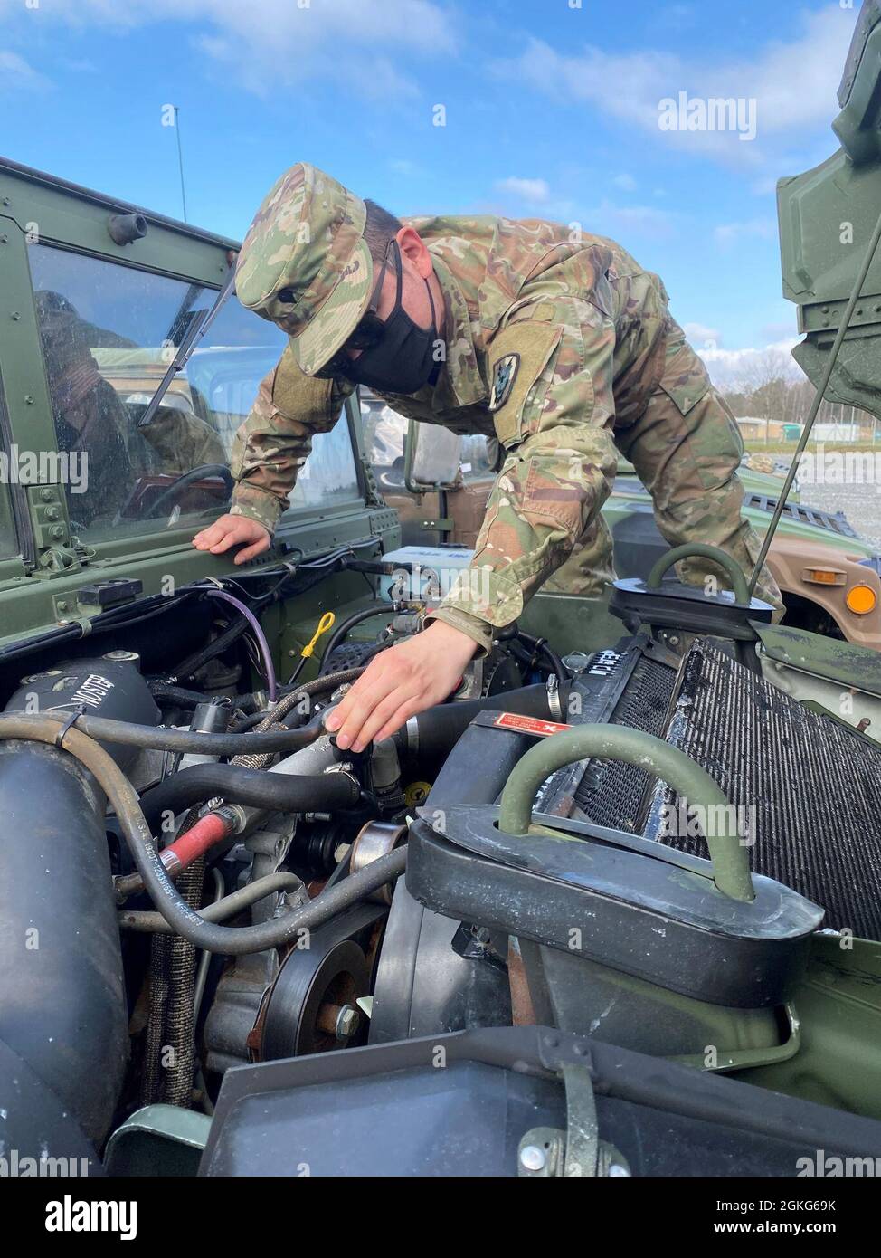 Army Spc. Timothy Tasho, a signal network node operator and maintainer ...