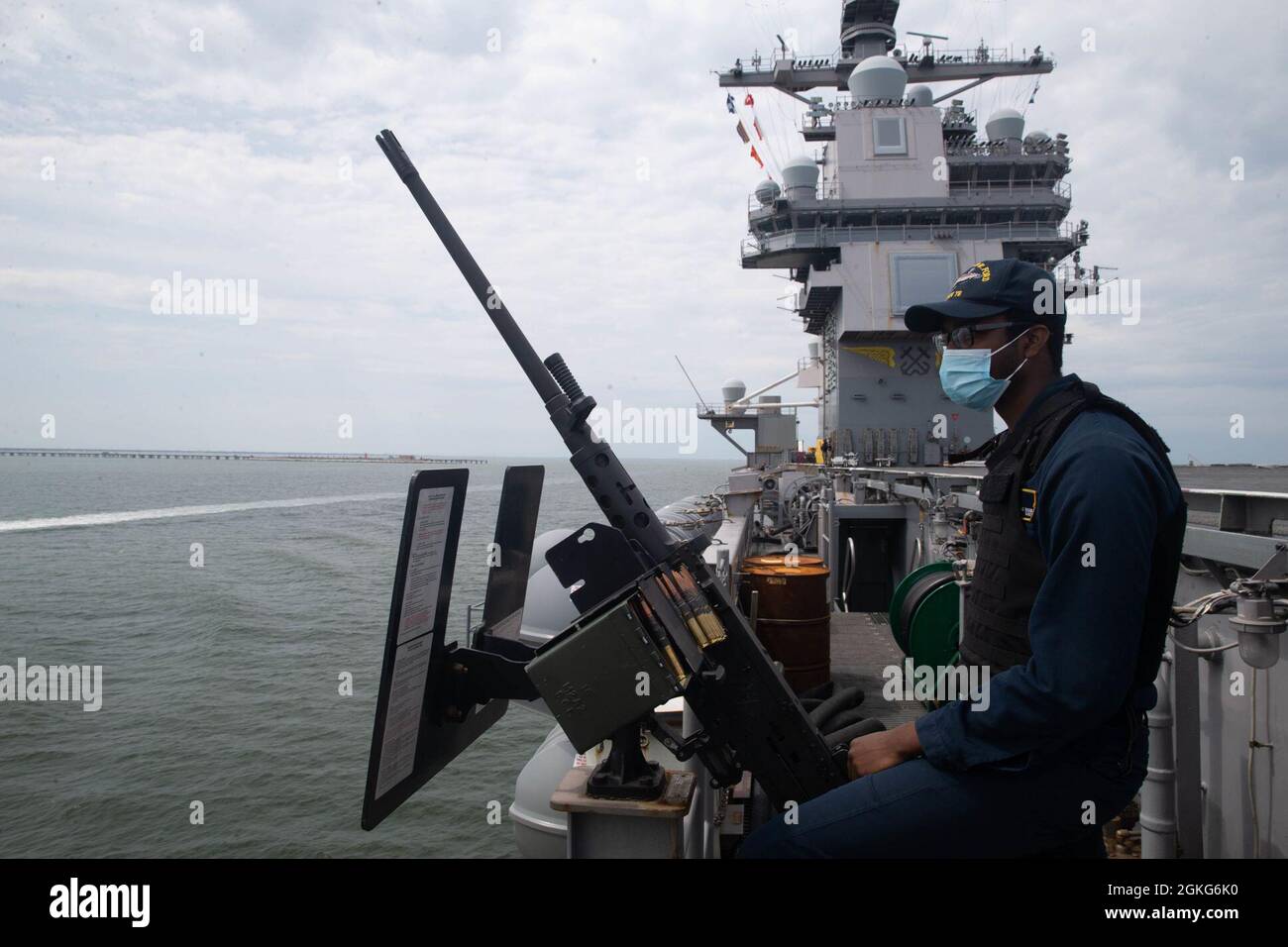 Seaman Saruis Webb, from Chicago, assigned to USS Gerald R. Ford's (CVN ...