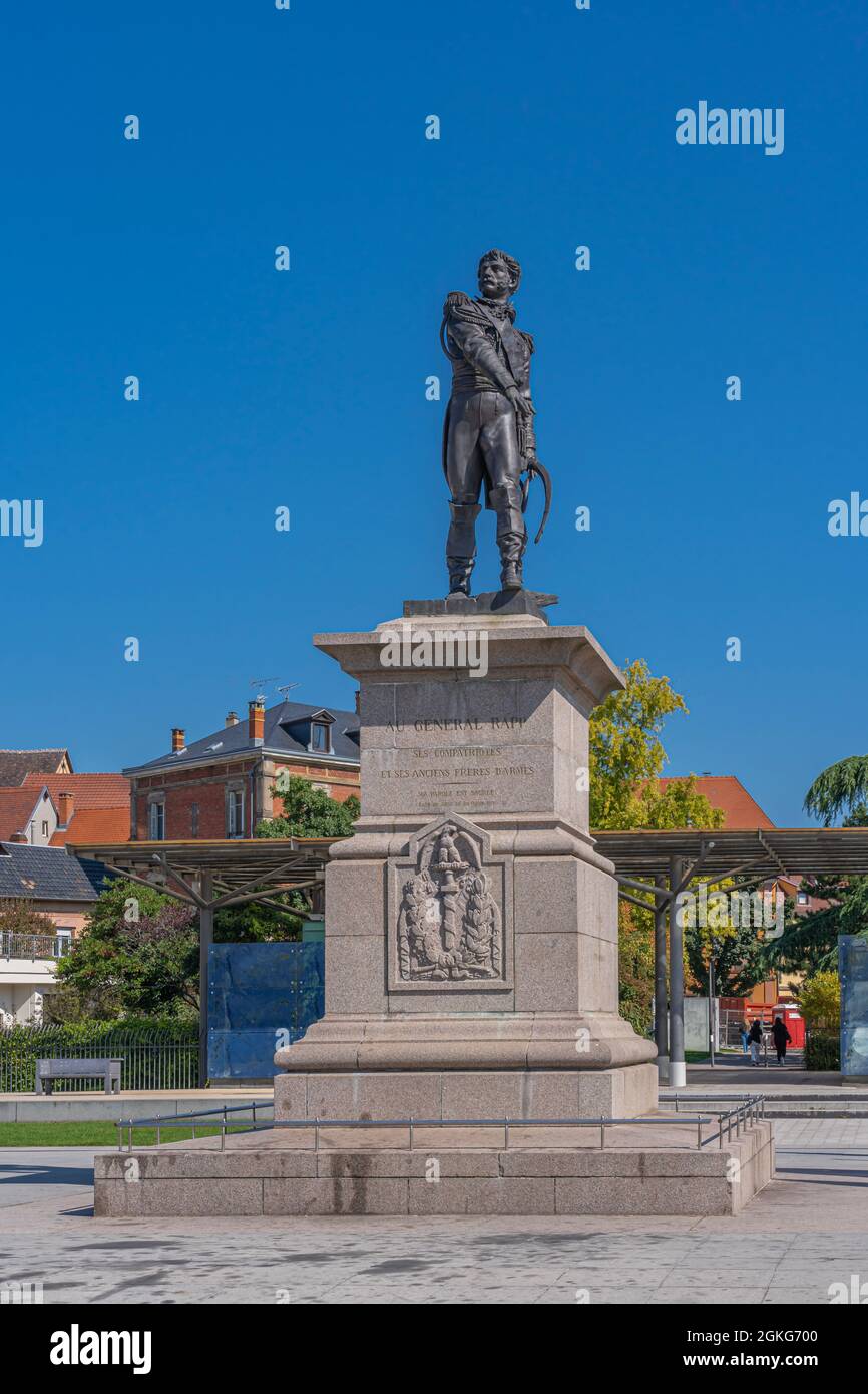 Colmar, France - 09 06 2021: General Rapp monument by Bartholdi Stock ...