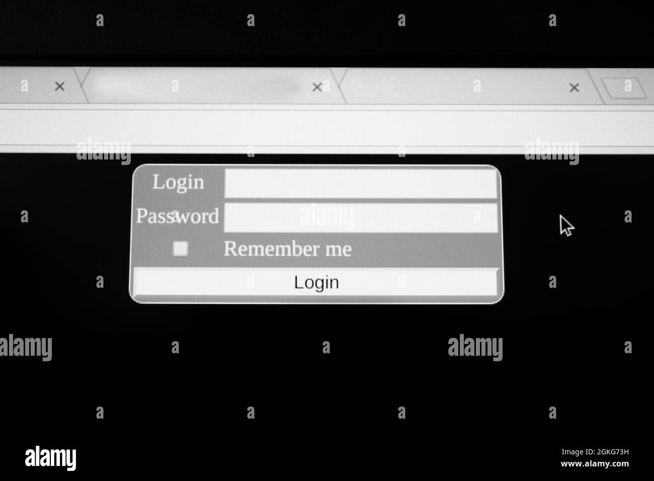 Password input box hi-res stock photography and images - Alamy