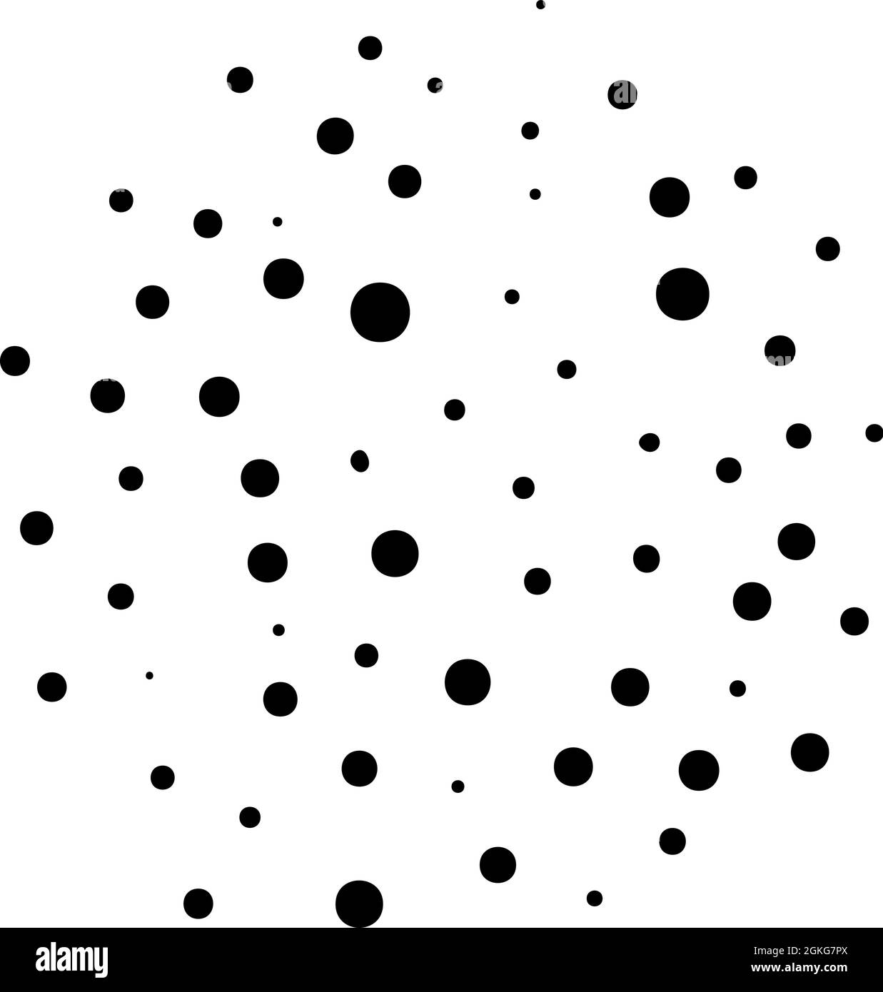 Vector halftone abstract sphere of black random dots on white ...