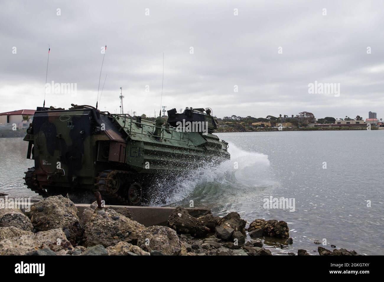 An assualt amphibious vehicle with 3rd Assault Amphibian Battalion, 1st ...