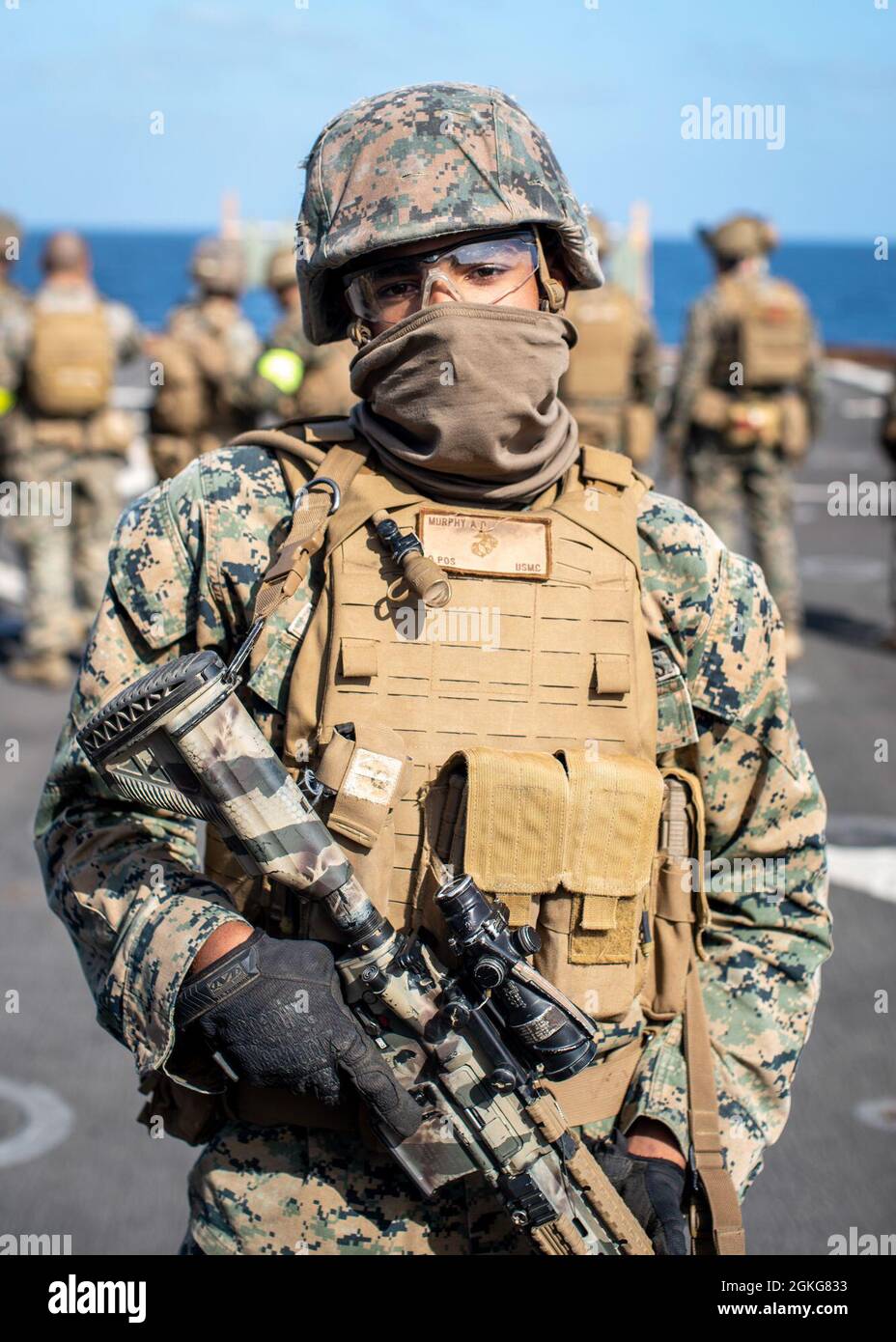 PACIFIC OCEAN (April 14, 2021) U.S. Marine Corps Lance Cpl. Adrian ...