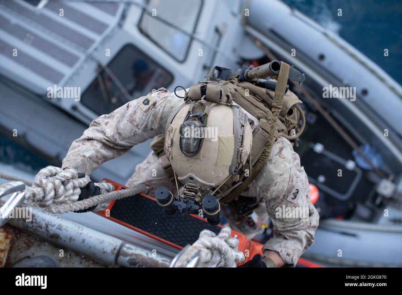 PACIFIC OCEAN (April 14, 2021) U.S. Marine Corps Gunnery Sgt. Samuel ...