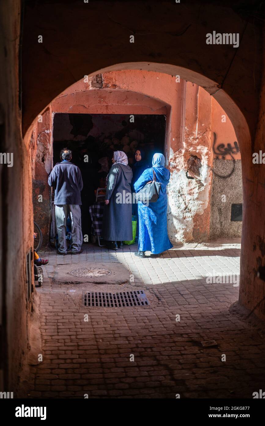 Street scene in the Marrakesh, Morocco, Africa Stock Photo - Alamy