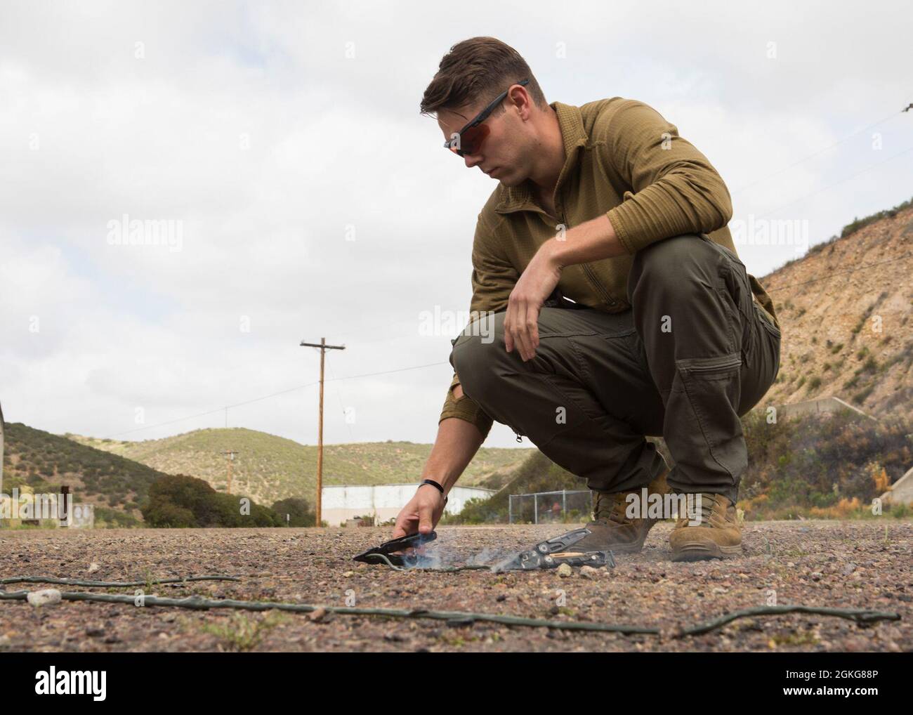U.S. Marine Sgt. Alexander Davis, an explosive ordnance disposal Marine ...