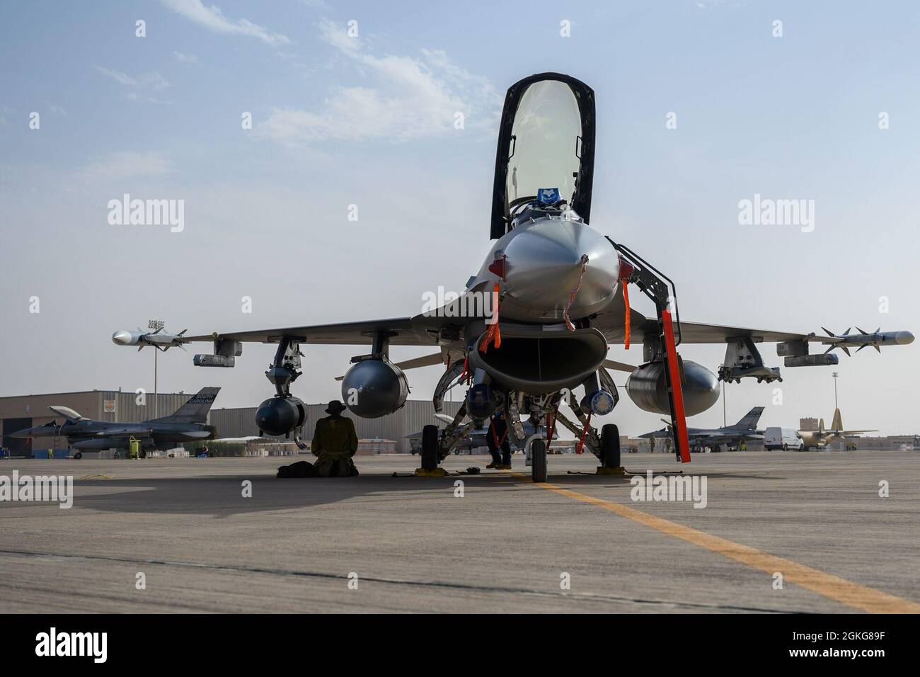 A U.S. Air Force F-16CJ Fighting Falcon from South Carolina Air ...