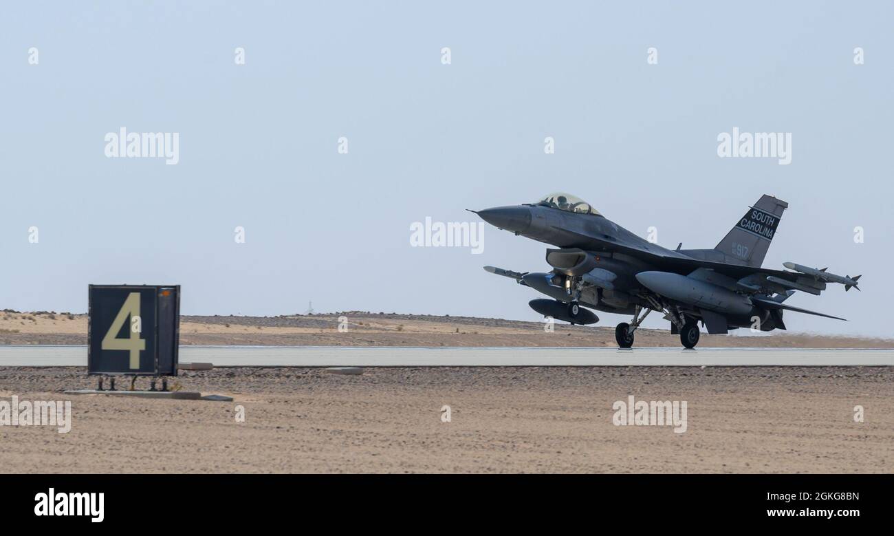 A U.S. Air Force F-16CJ Fighting Falcon from South Carolina Air ...